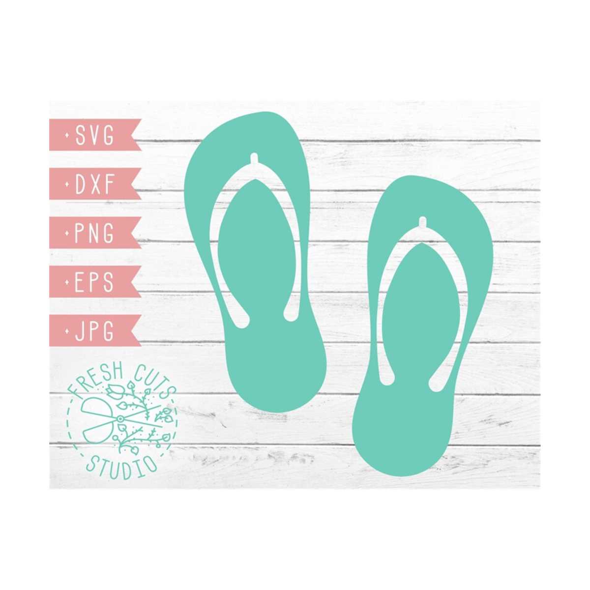 Flip Flop Sandal Design SVG, Instant Download Design for Cri | Inspire ...
