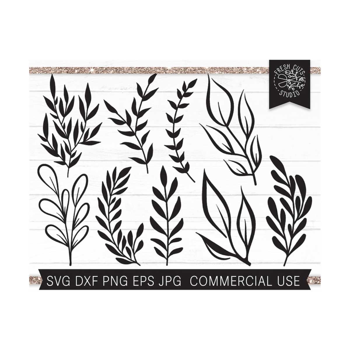 Leaf SVG File, Leaves svg Cut Files for Cricut, Doodle Plant - Inspire ...