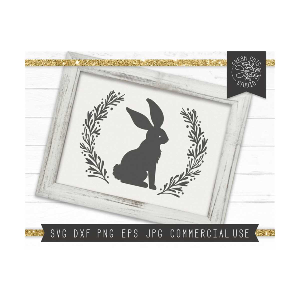Rabbit SVG Cut File for Cricut, Rustic Easter Svg, Farmhouse | Inspire ...
