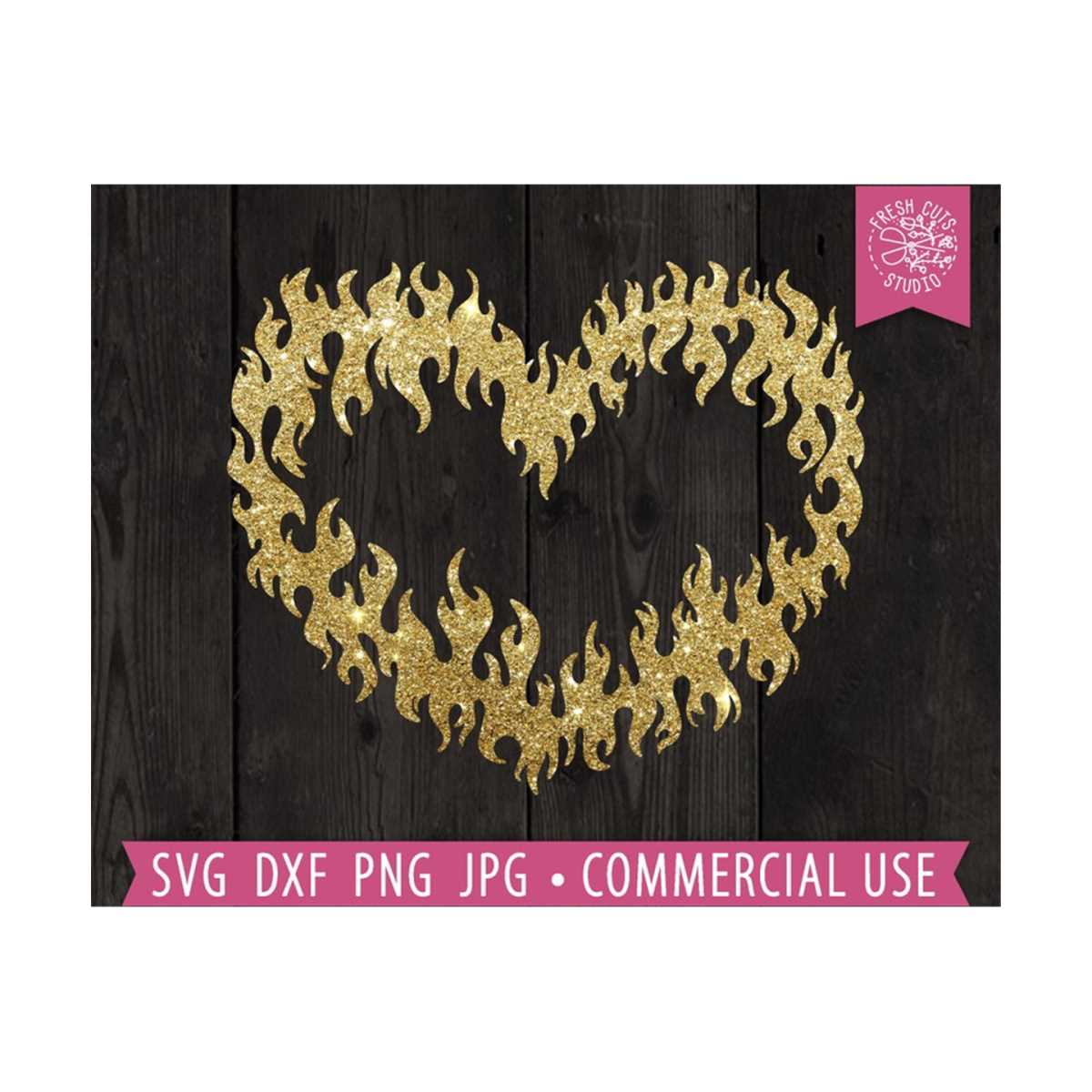 Flame Heart SVG, Fire Heart PNG Clipart Image, Heart on Fire | Inspire ...