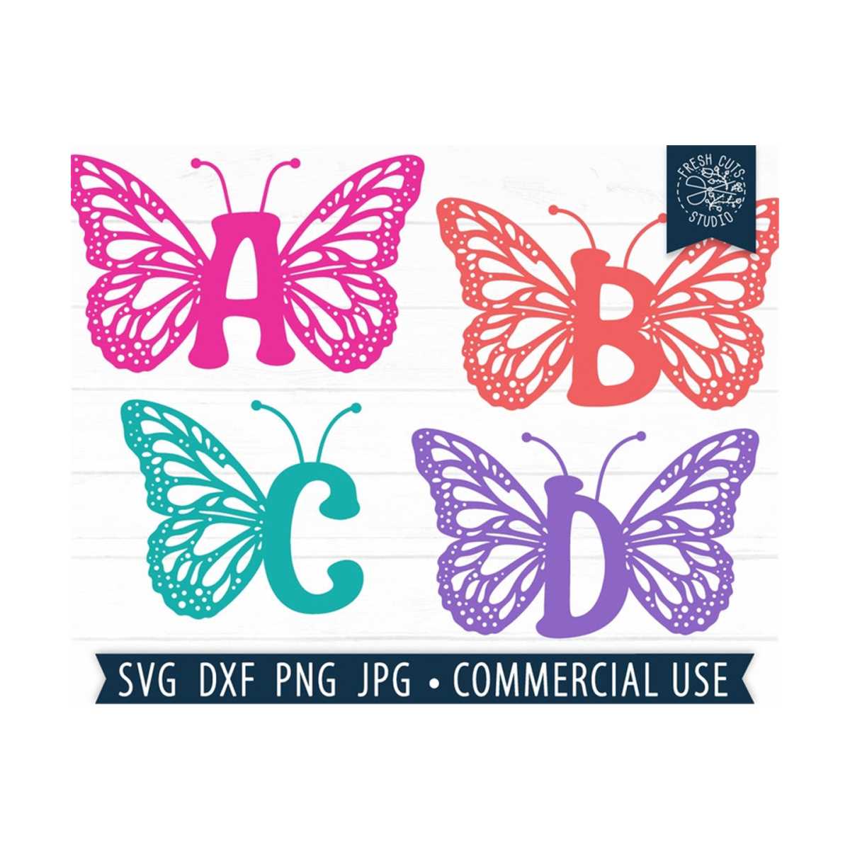 Butterfly Letters SVG Alphabet Cut File Cricut, Silhouette, | Inspire ...