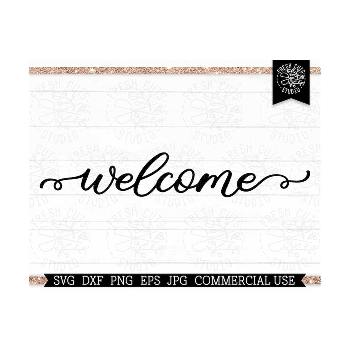 Welcome SVG Word Cut file for Cricut, Silhouette, Commercial | Inspire ...