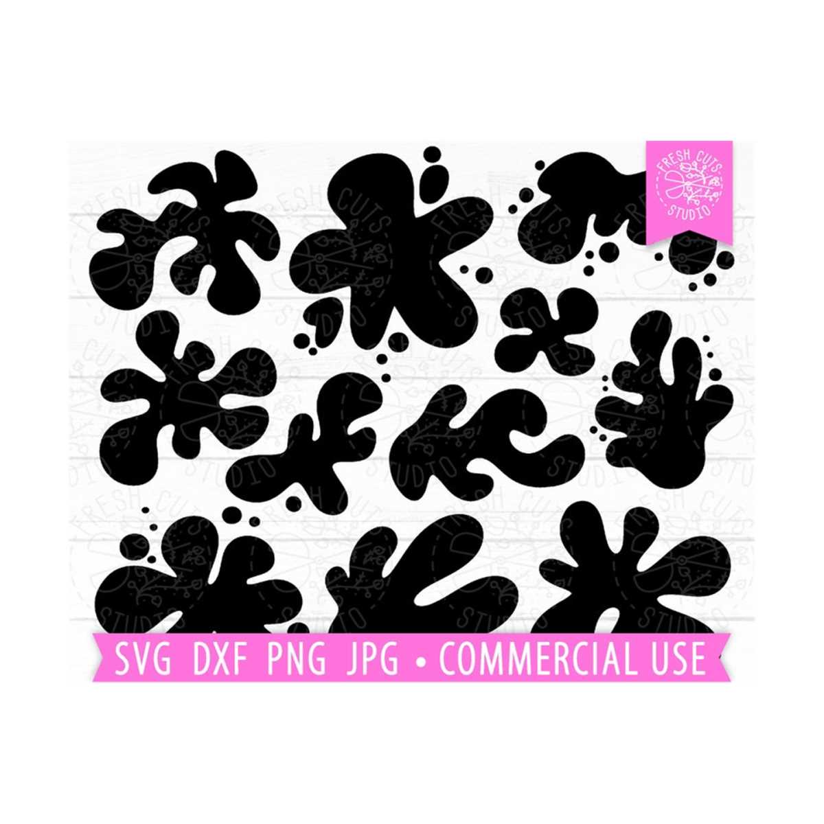 Splats SVG Cut File, Cow Spots svg, Paint Splatters svg, Blo | Inspire ...