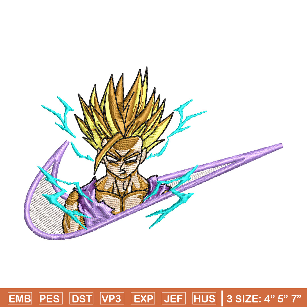 Gohan nike embroidery design, Dragonball embroidery, Nike de - Inspire ...