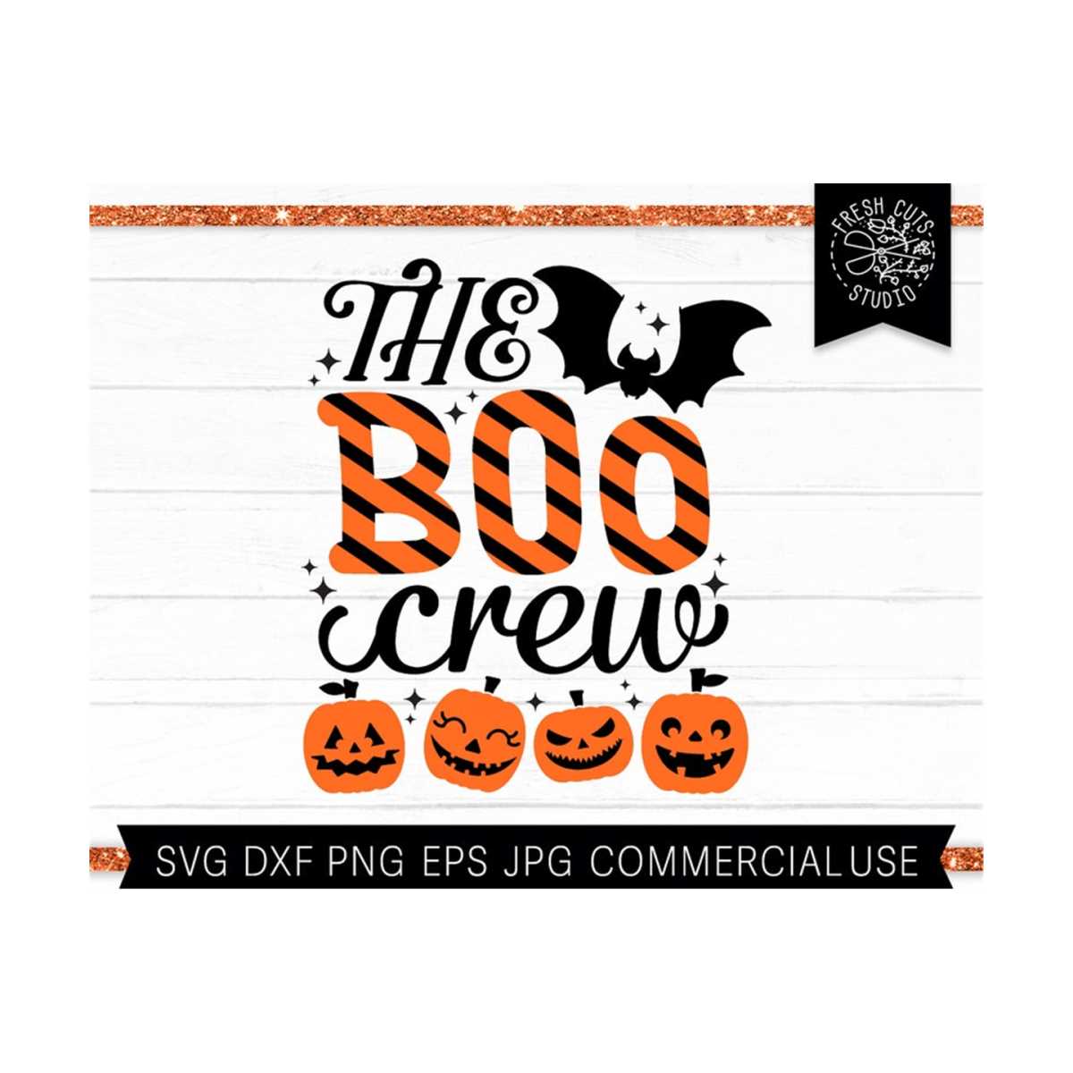 Halloween SVG Boo Crew SVG Cut File for Cricut Silhouette, T | Inspire ...