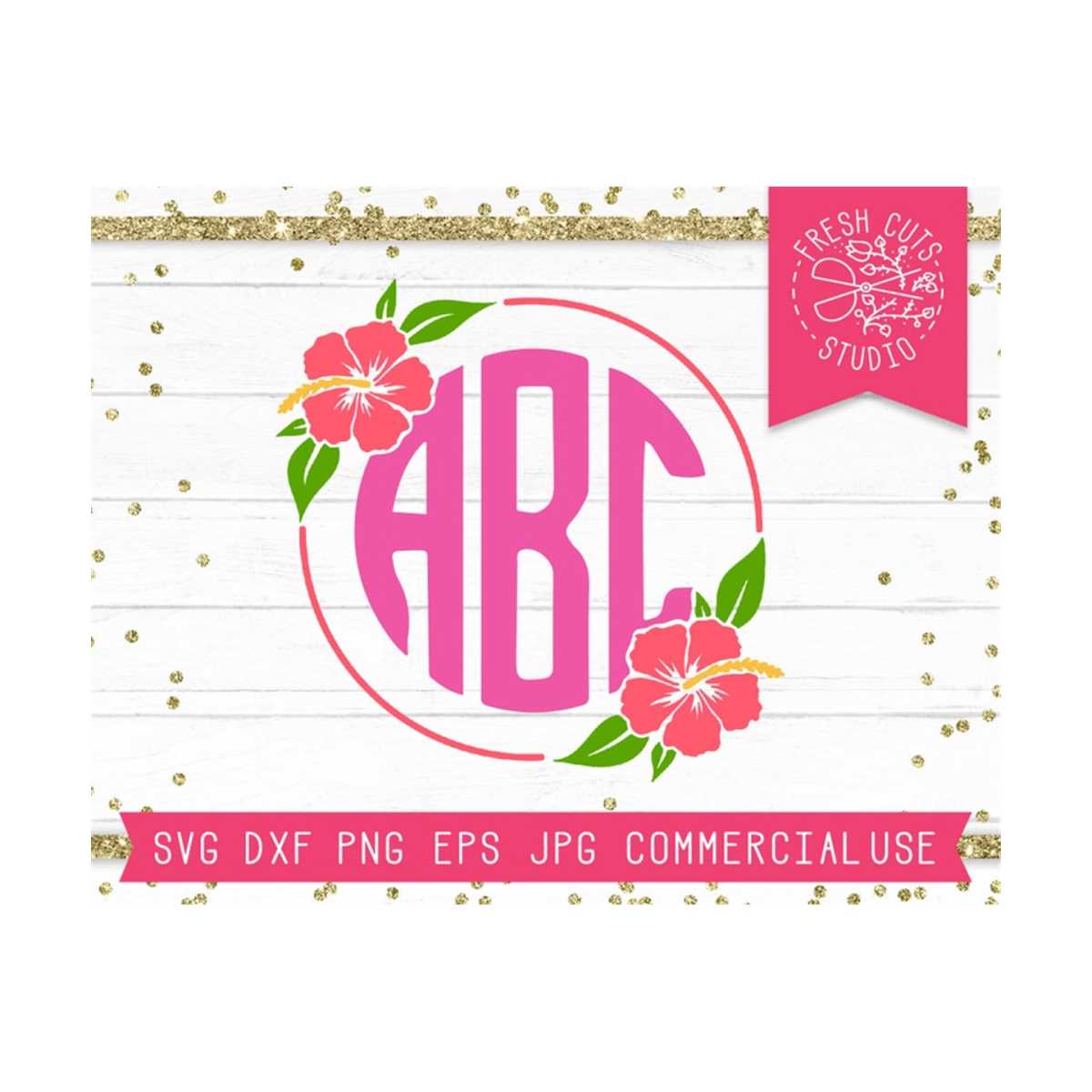 Hawaiian Flower Frame svg, Hibiscus Circle SVG File, Hibiscu | Inspire ...