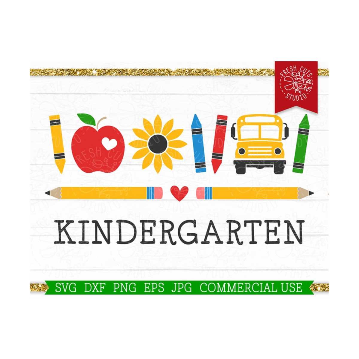 Kindergarten SVG Cut file for Cricut, School, Kindergarten T | Inspire ...