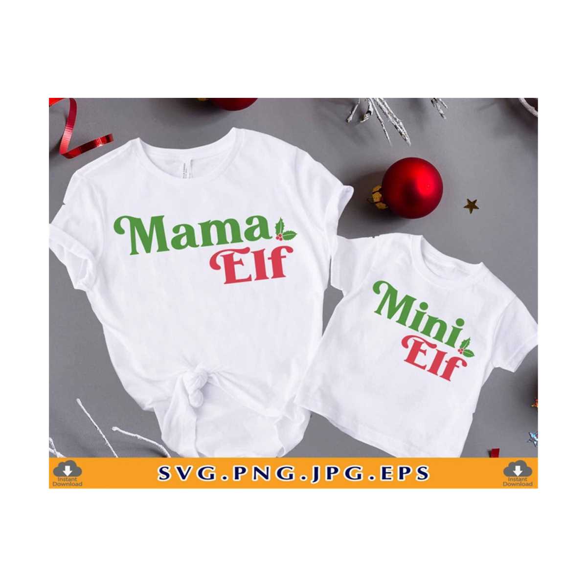 Mama Elf SVG, Mini Elf Svg, Mom Christmas Elf SVG, Mommy and | Inspire ...