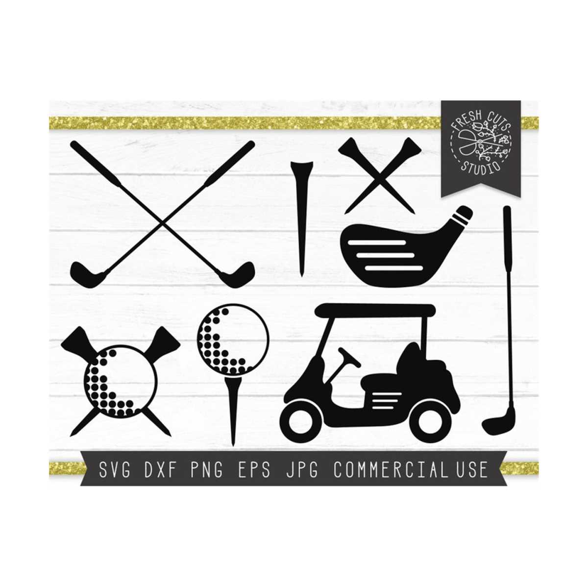 Golf SVG Cut Files for Cricut, Instant Download Clipart, Gol | Inspire ...