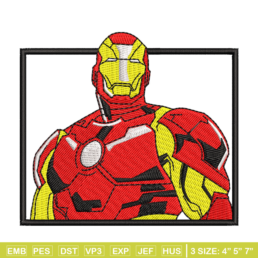 Iron man embroidery design, Marvel embroidery, Anime design, | Inspire ...