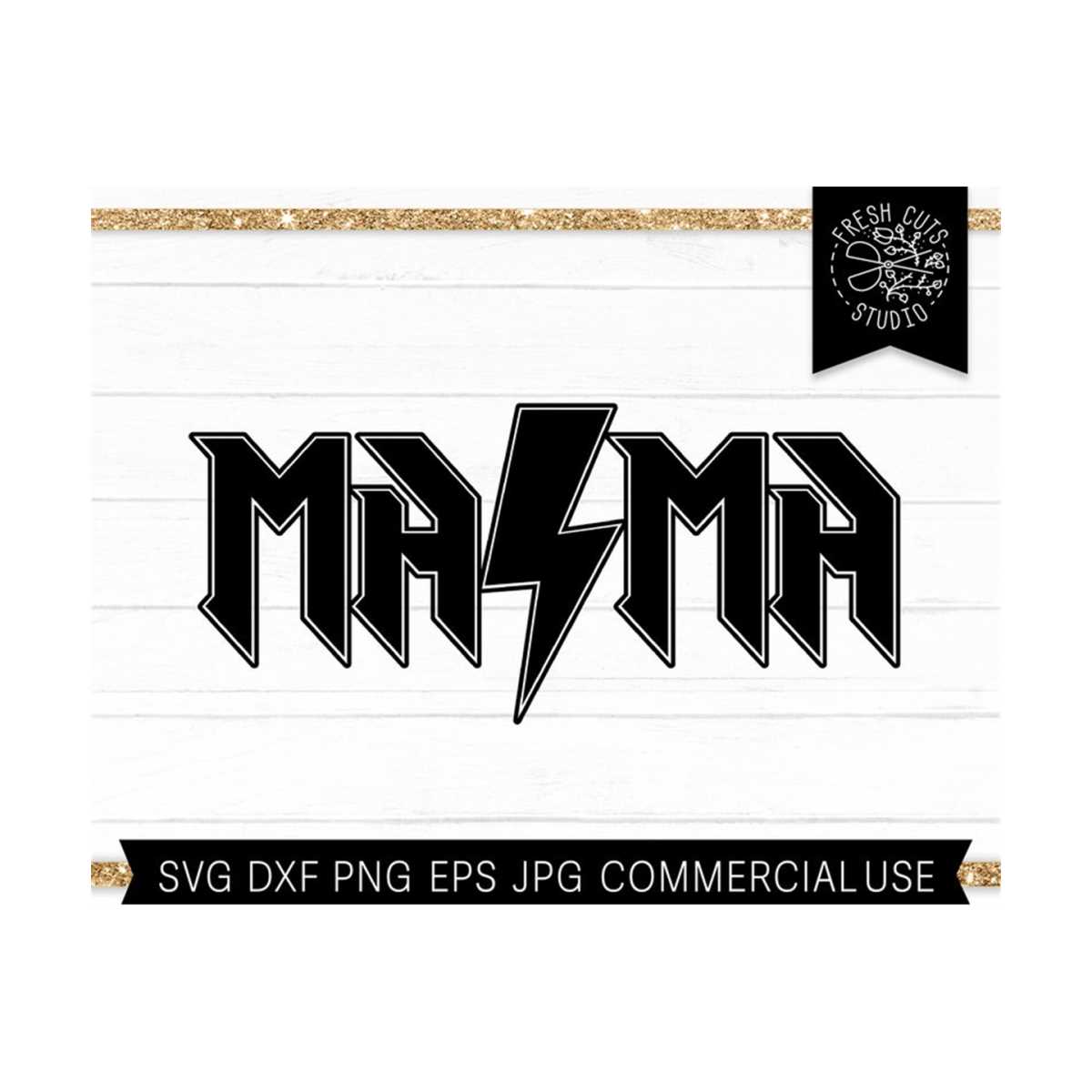 Mama SVG, Retro Lightning Bolt Mama Cut File for Cricut Silh | Inspire ...
