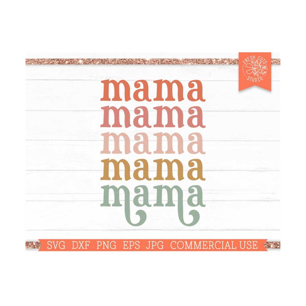 Stacked Mama SVG Shirt Design, Mom svg, Mothers Day Cut file | Inspire ...