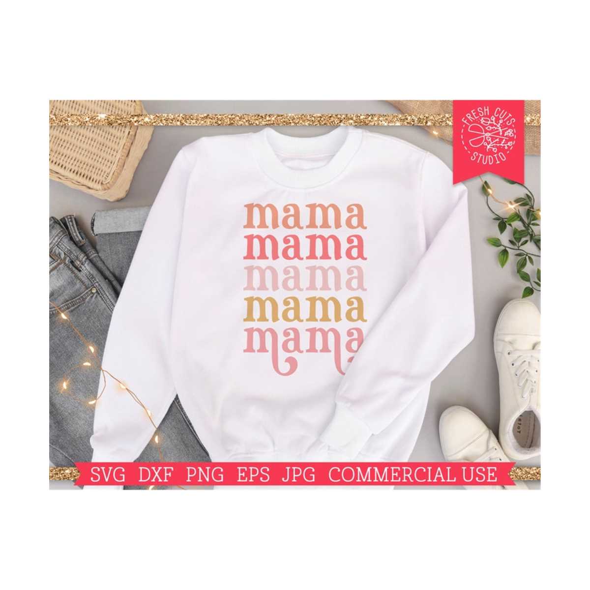 Stacked Mama SVG Shirt Design, Mom svg, Mothers Day Cut file | Inspire ...