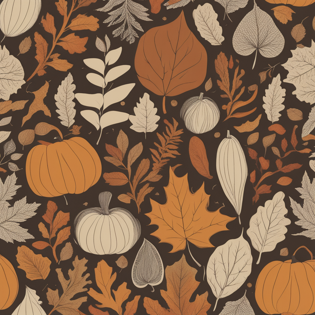 Autumn Theme 14 Digital Pattern, Illustration, Printable. | Inspire Uplift