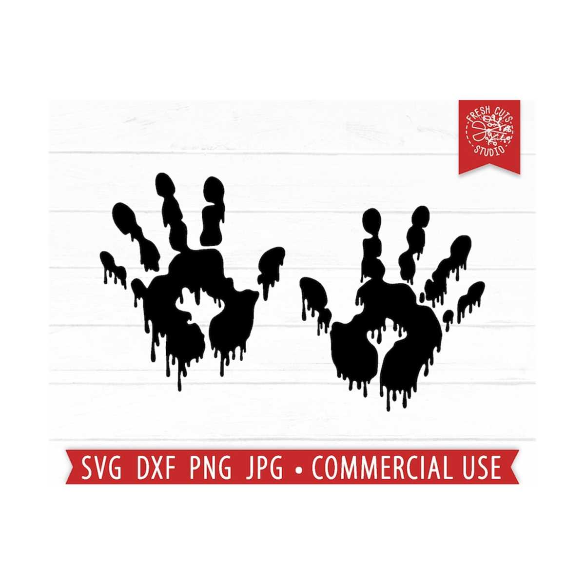 Bloody Hands SVG Silhouette, Horror Cut File Cricut, True Cr | Inspire ...