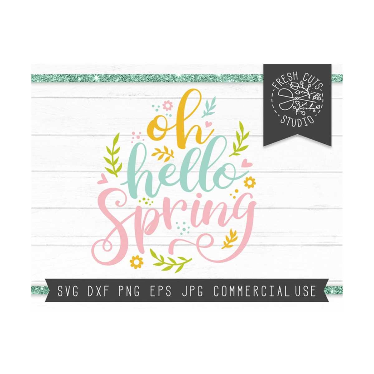 Spring SVG Instant Download, Oh Hello Spring Svg Hand Letter | Inspire ...