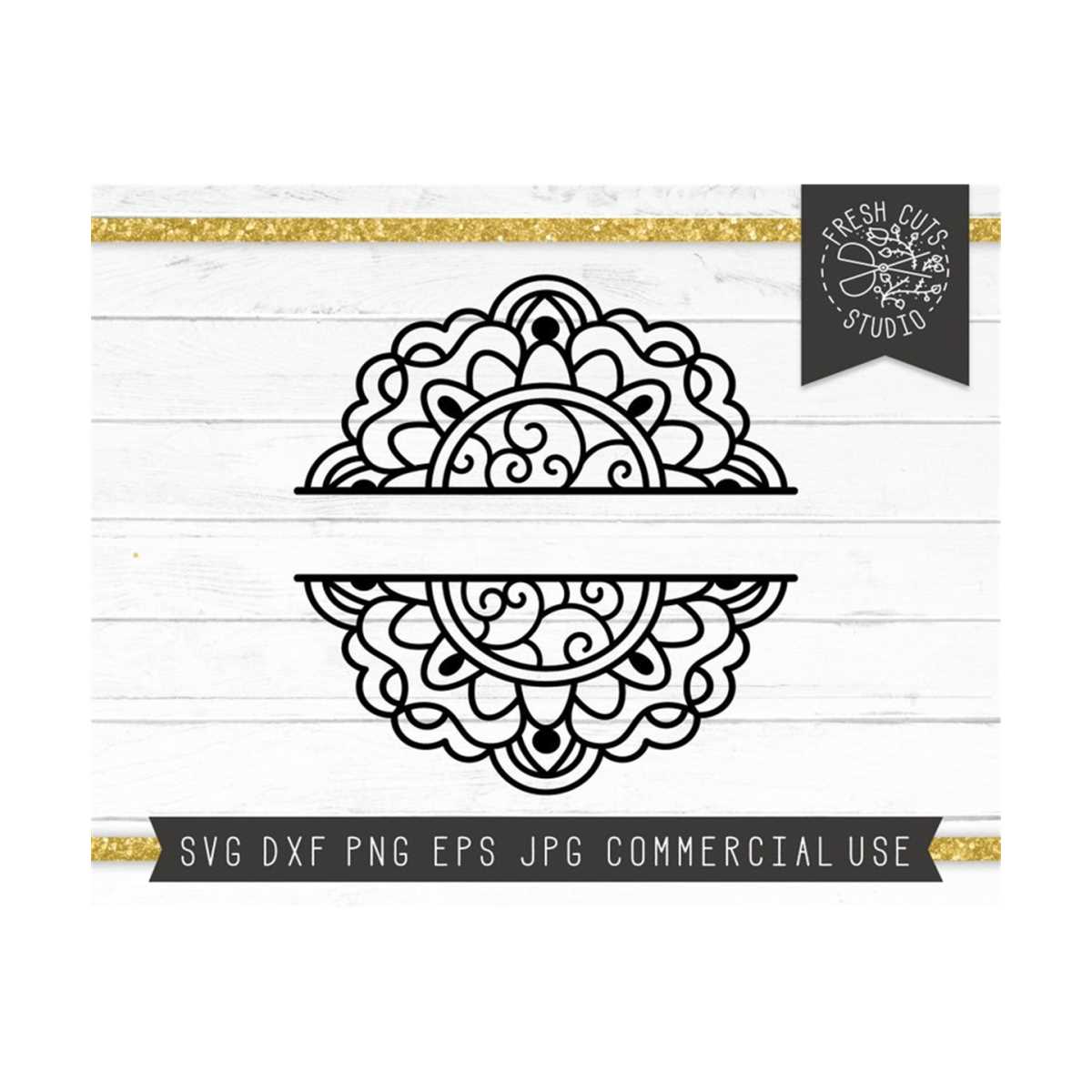 Monogram Split Frame SVG Cut File for Cricut, Instant Downlo | Inspire ...