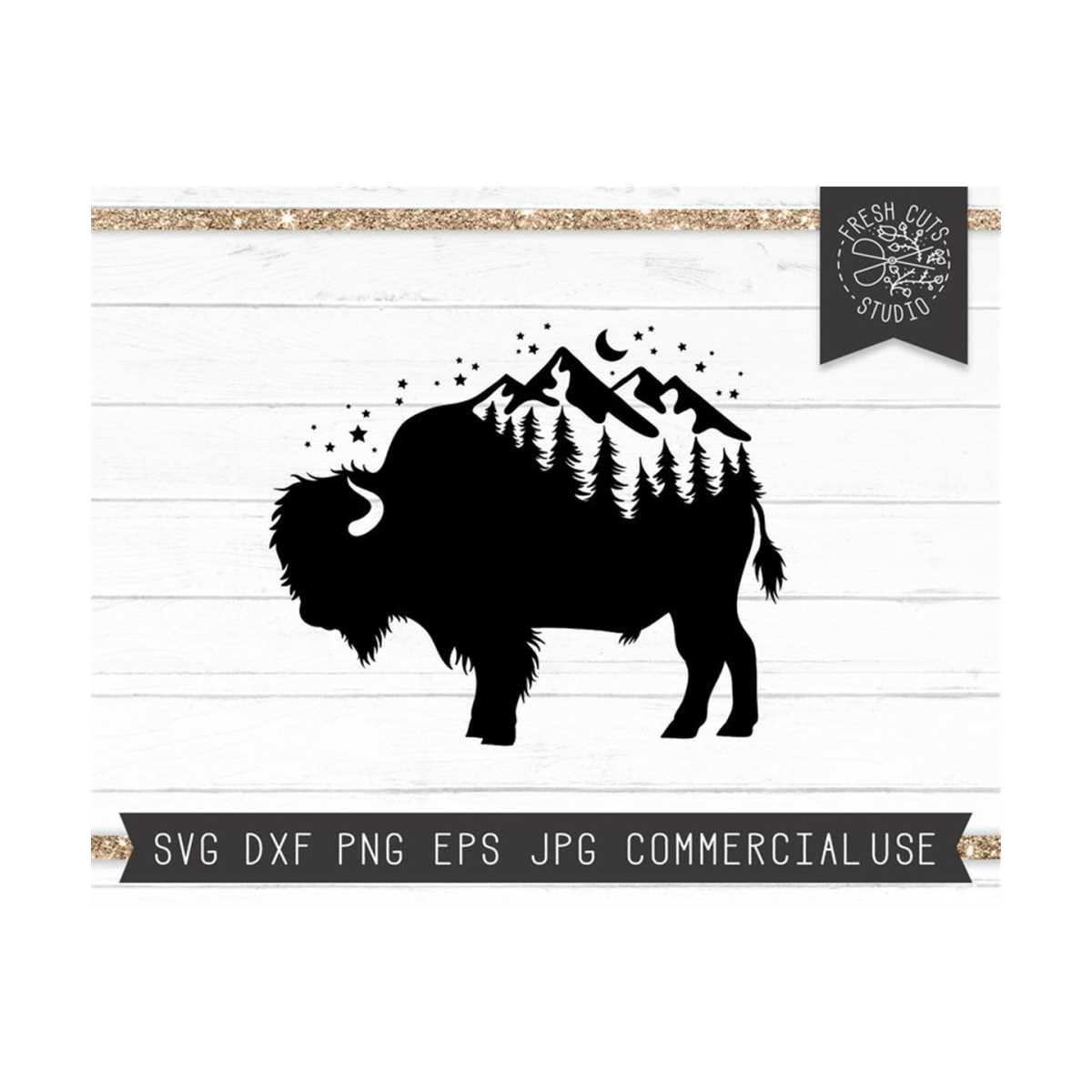 Buffalo SVG File, Buffalo Silhouette svg, Buffalo Forest svg | Inspire ...