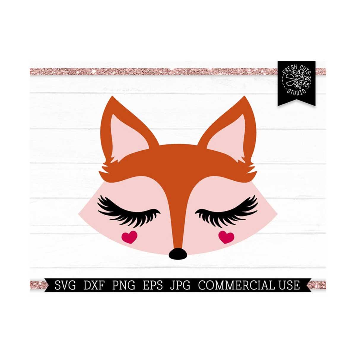 Fox Face SVG Cut File for Cricut and Silhouette, Fox with Ey - Inspire ...