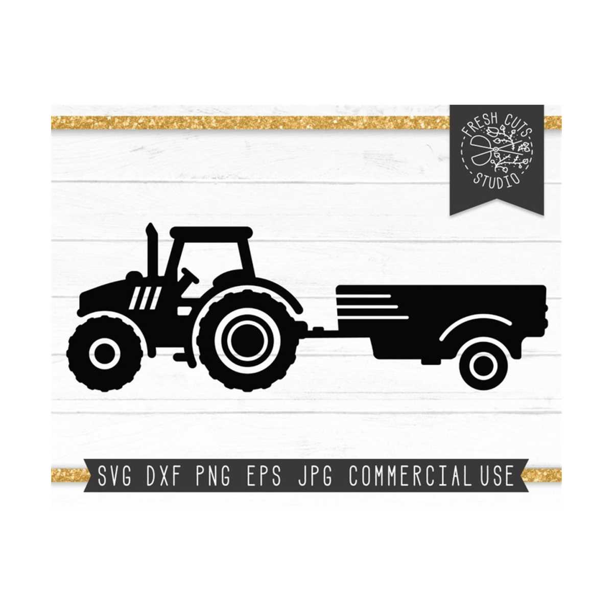 Vintage Tractor SVG Design Cut File for Cricut, Silhouette, | Inspire ...