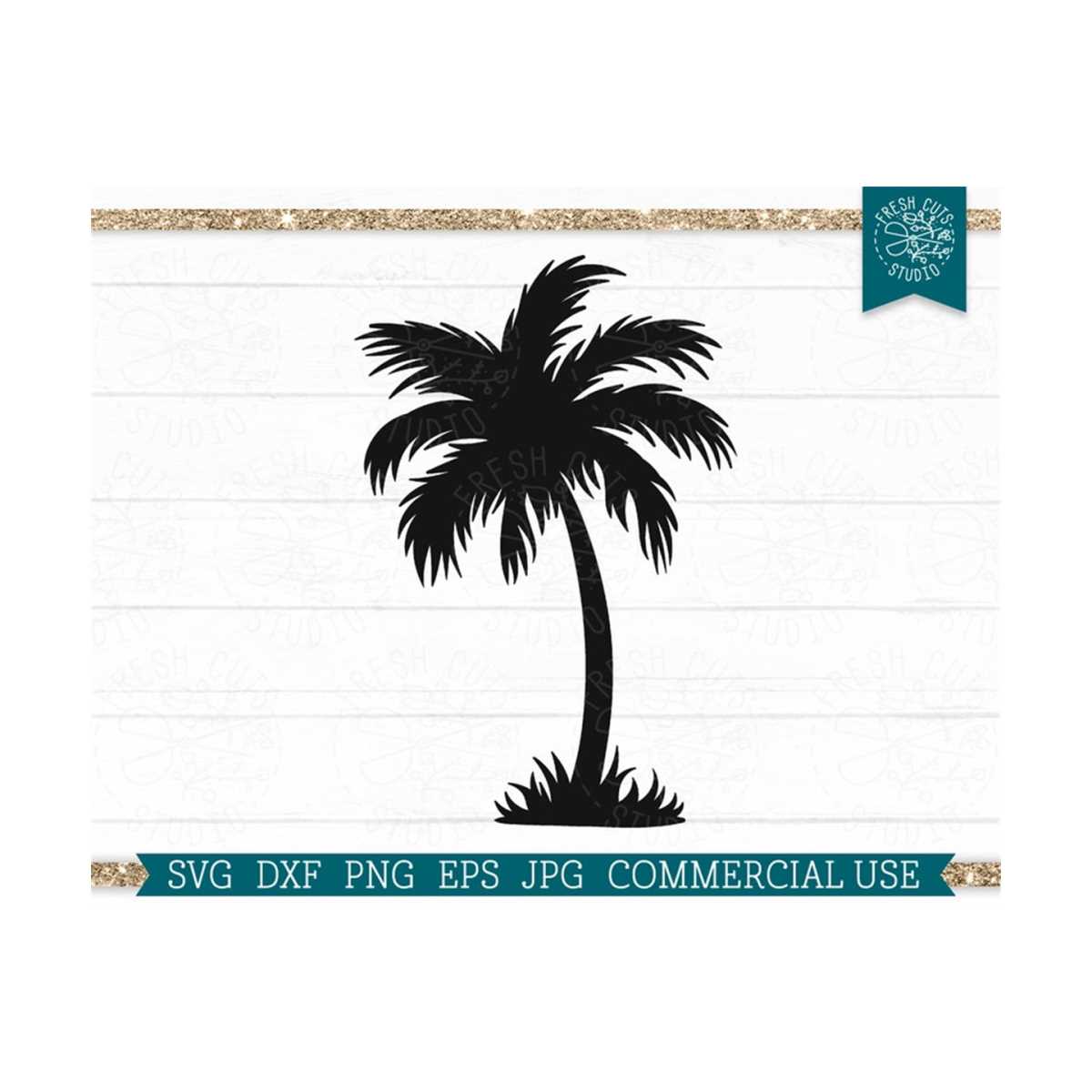Palm Tree SVG Cut File for Cricut, Single Palm Tree Silhouet | Inspire ...