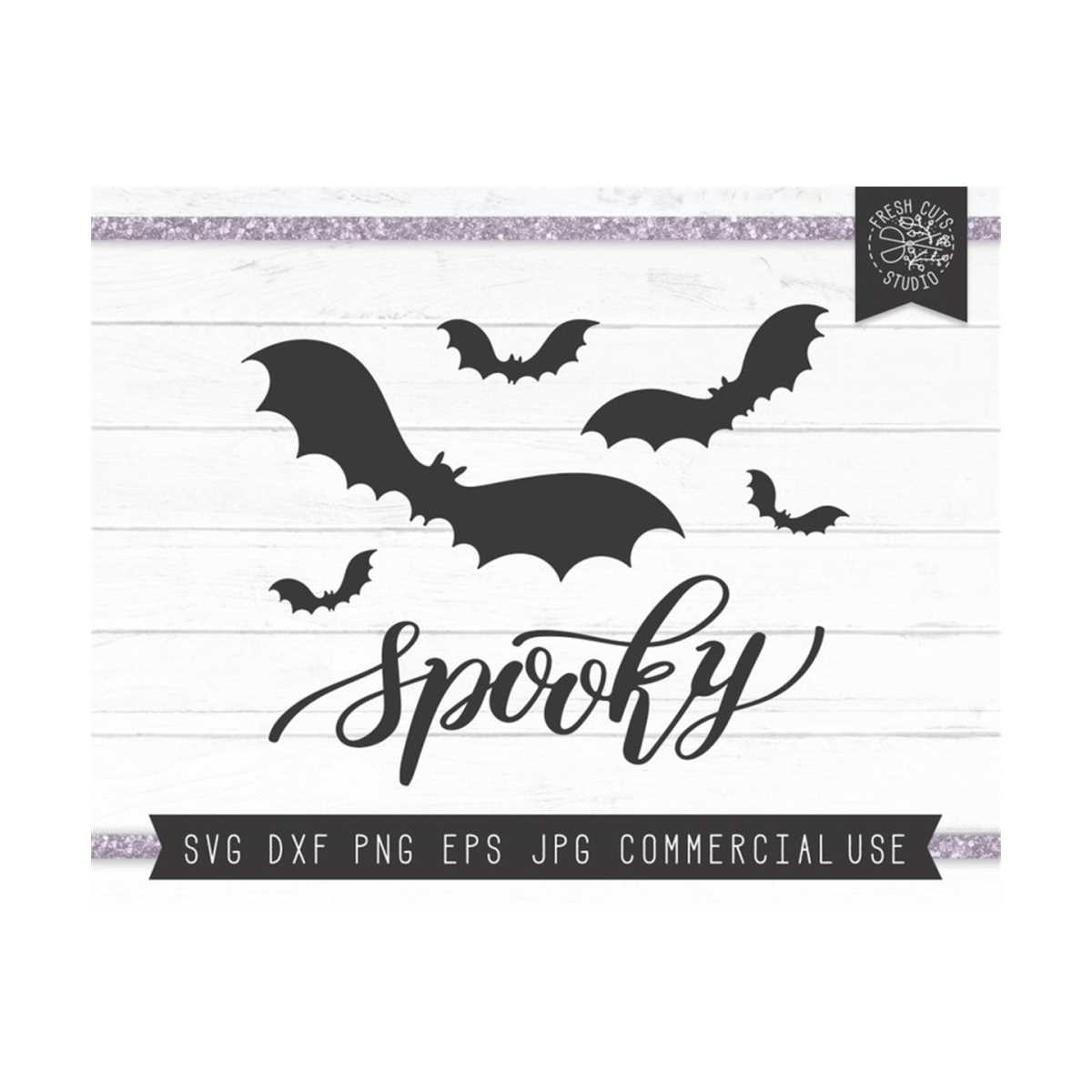 Spooky SVG Word Halloween SVG Cut File for Cricut Silhouette - Inspire ...