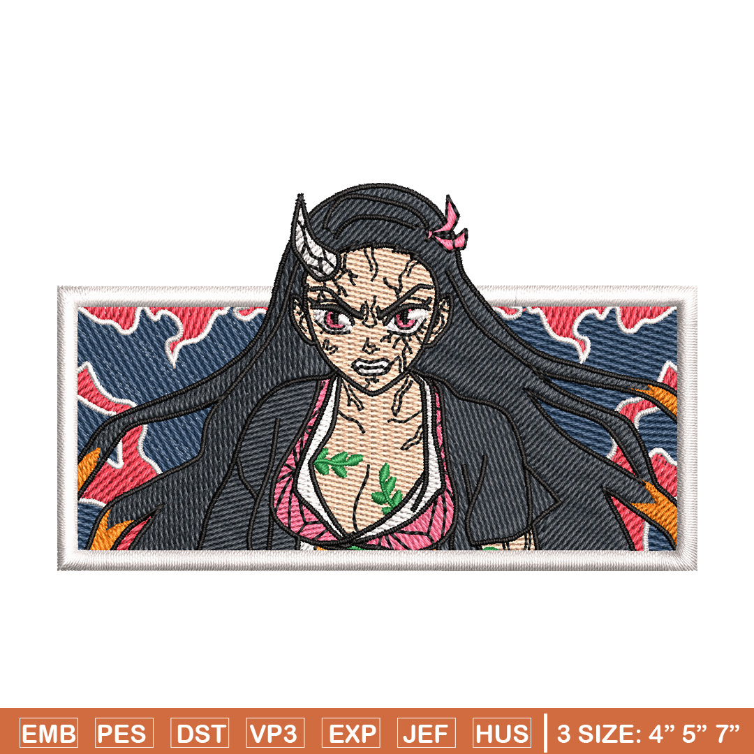 Nezuko demon box embroidery design, Neuzko embroidery, Anime | Inspire ...