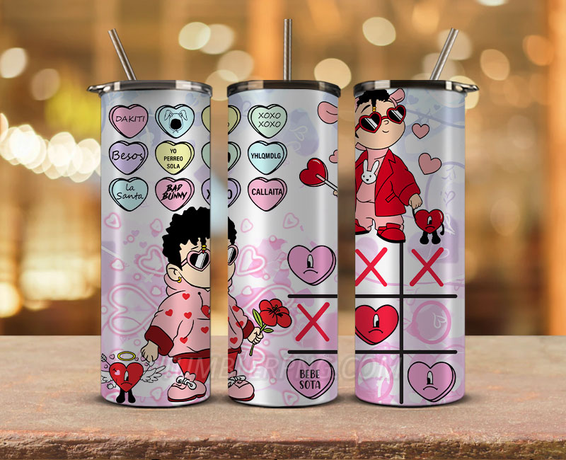 Valentine Tumbler PNG, Valentines Tumbler Wrap, Valentine Gi | Inspire ...