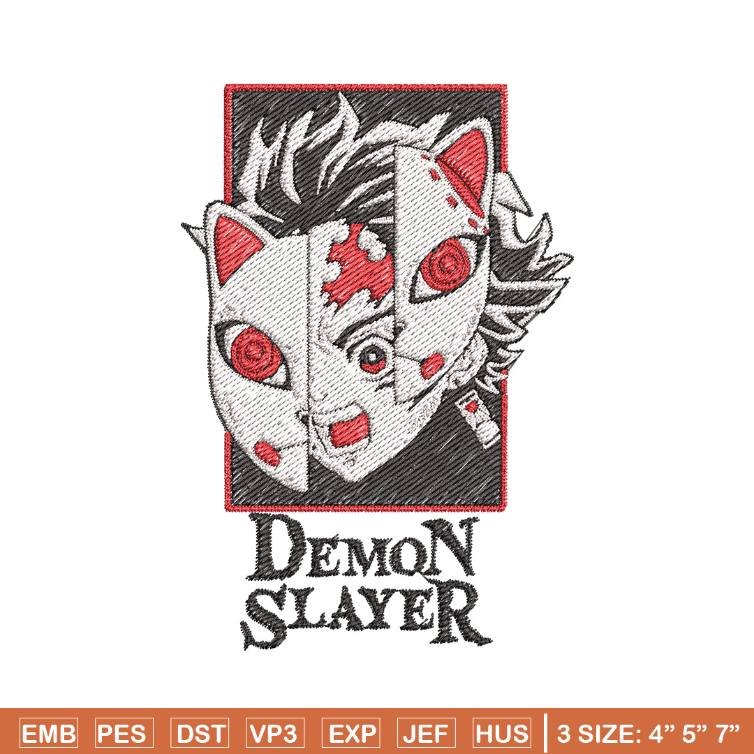 Tanjiro mask embroidery design, Tanjiro embroidery, Embroide | Inspire ...