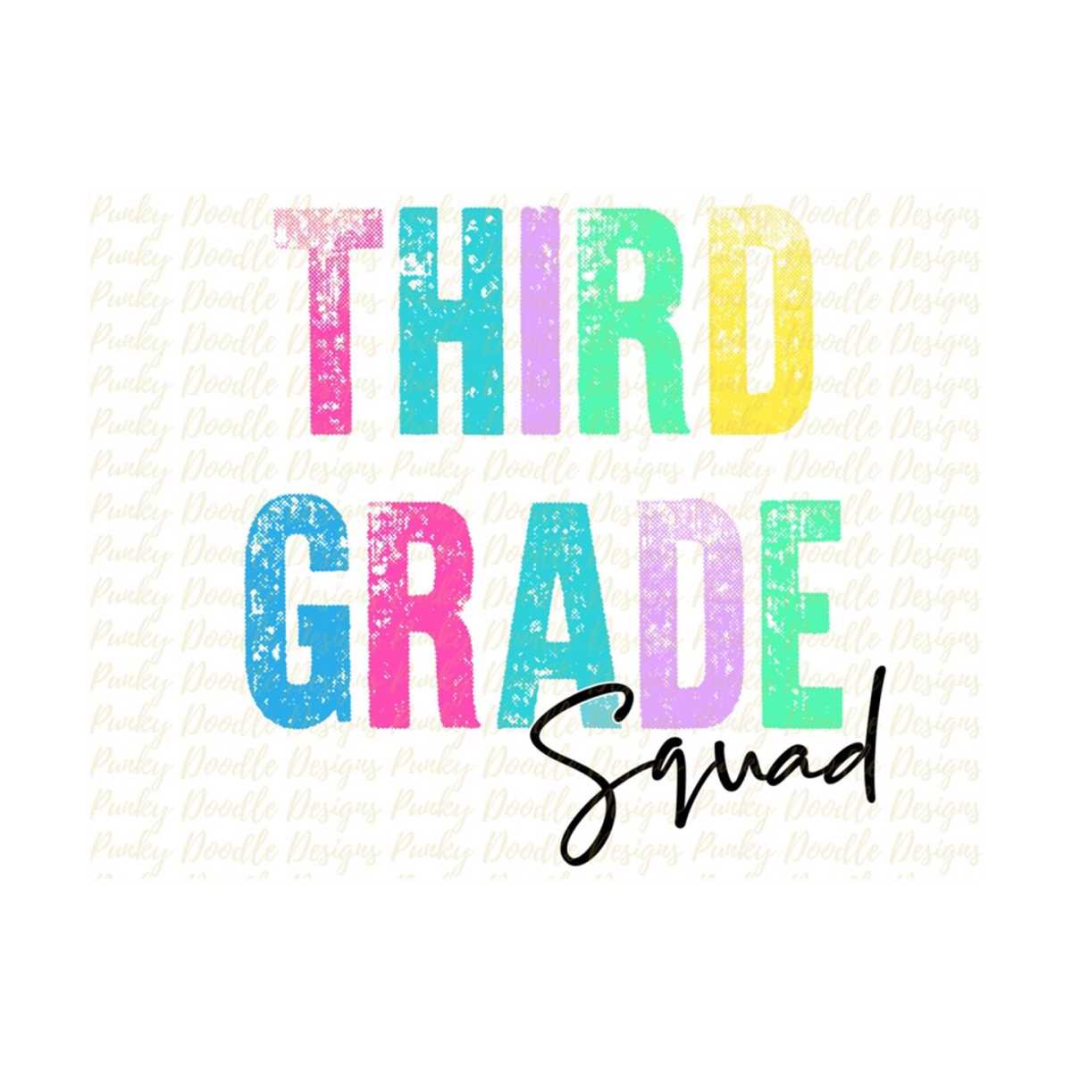 Back to school, Third Grade Squad Printable, PNG, First Day | Inspire ...