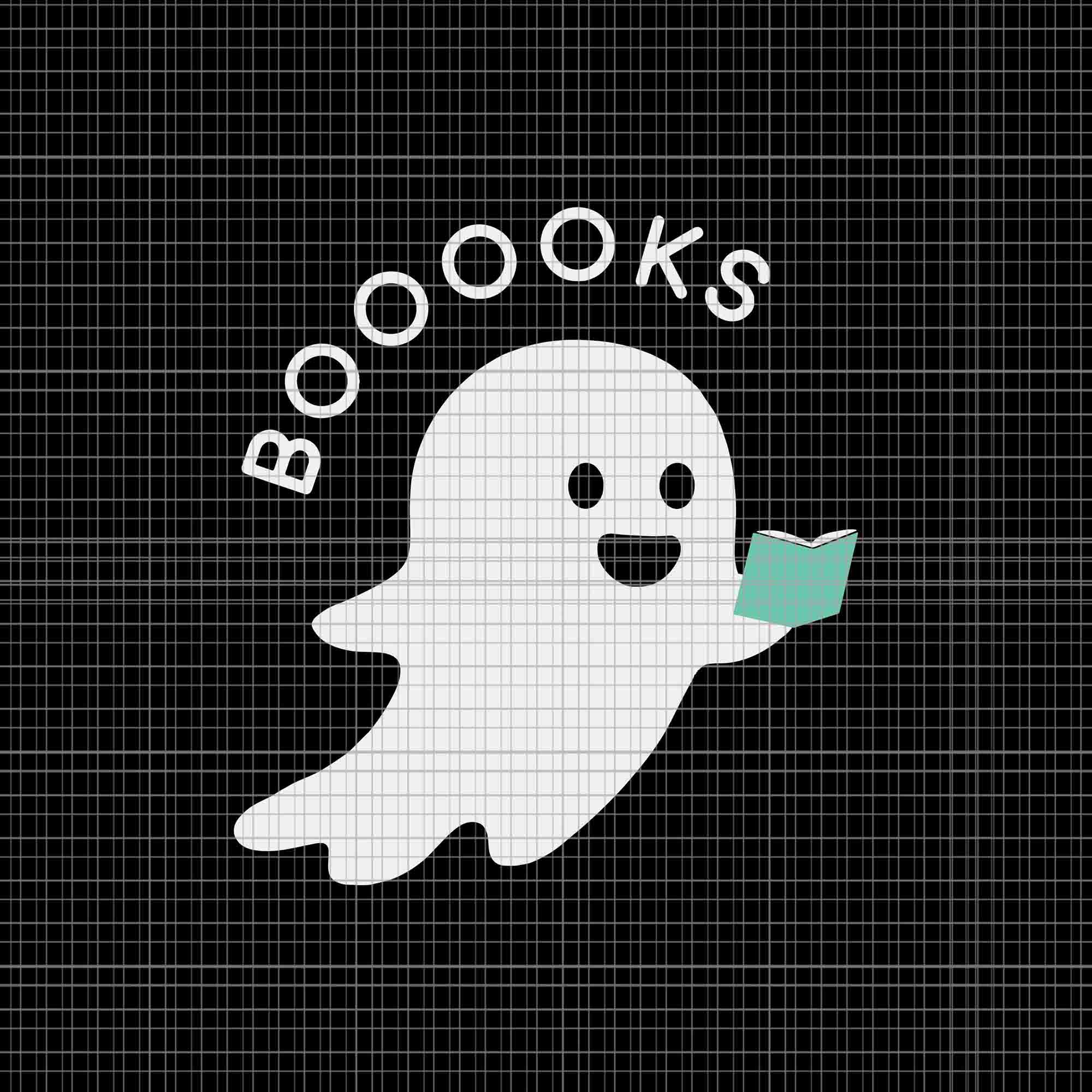Halloween Booooks Svg, Ghost Reading Svg, Boo Read Books Lib | Inspire ...