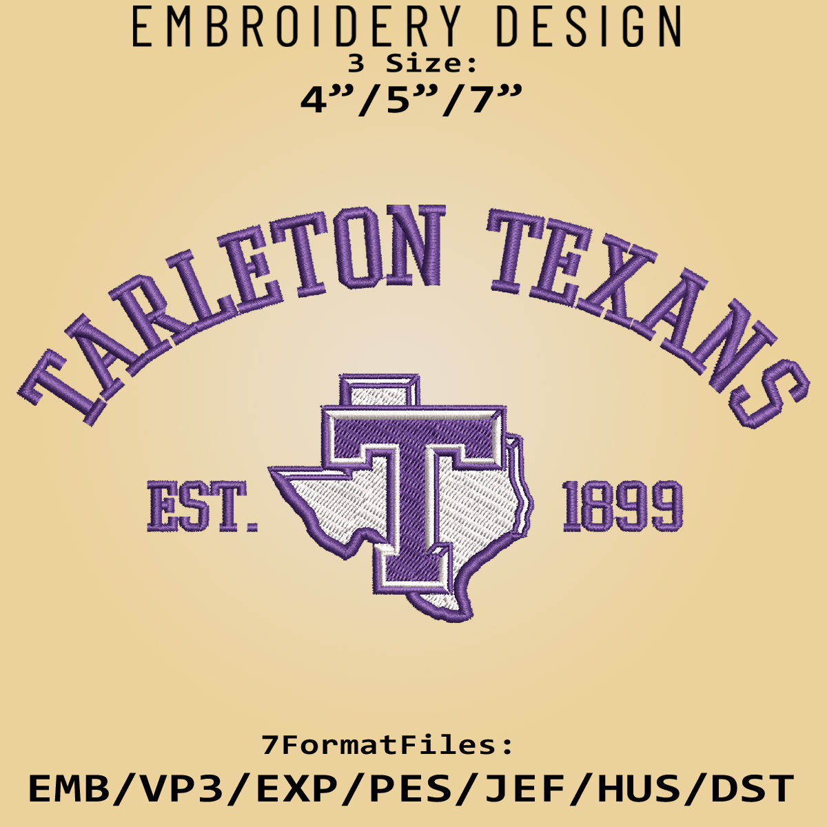 Tarleton State Texans embroidery design, NCAA Logo Embroider | Inspire ...