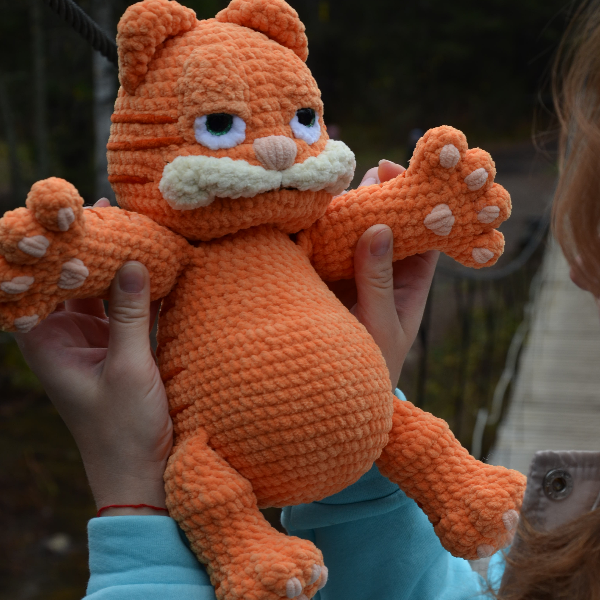 Plush toy Garfield,crocheted Garfield,Ginger cat,fat lazy ca | Inspire ...