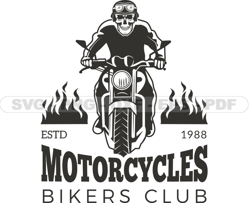 Motorcycle svg logo, Motorbike SVG PNG, Harley Logo, Skull S | Inspire ...