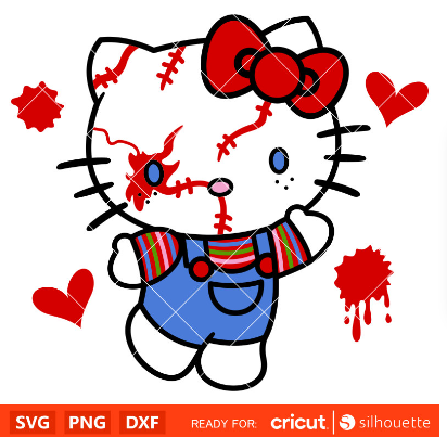 Hello Kitty Chucky Svg Horror Movie Friends Svg Halloween Sv - Inspire ...
