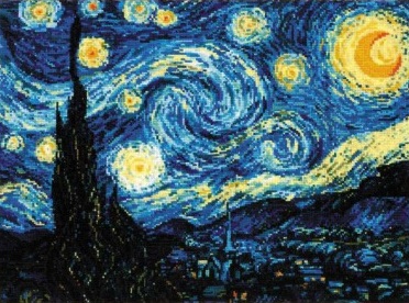 Kit Cross Stitch - Starry Night Vincent Van Gogh - Embroider | Inspire ...