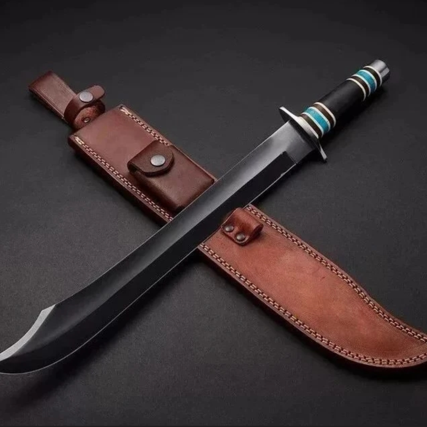 Handmade Black turquoise bowie || Hunting sword || Viking sw | Inspire ...