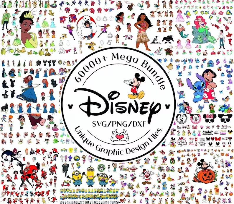 Disney SVG Bundle, SVG EPS PNG | Inspire Uplift