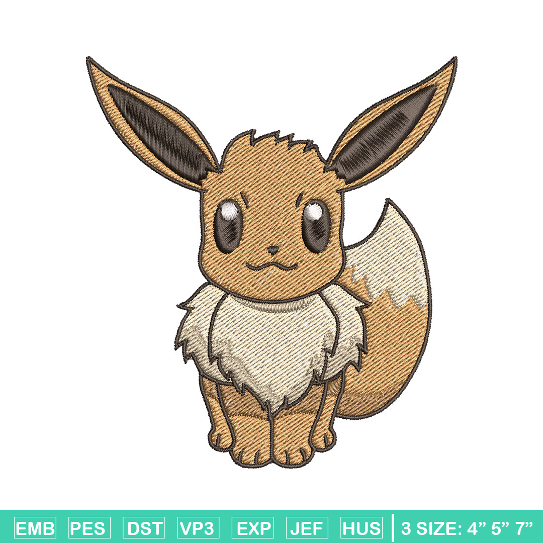 Eevee embroidery design, Pokemon embroidery, Anime design, E | Inspire ...