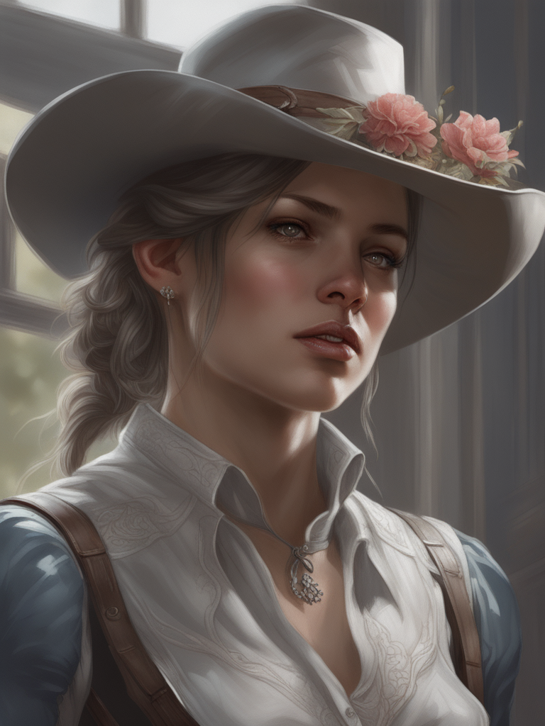Red Dead Redemption Style, Digital Art, The Girl 1 | Inspire Uplift