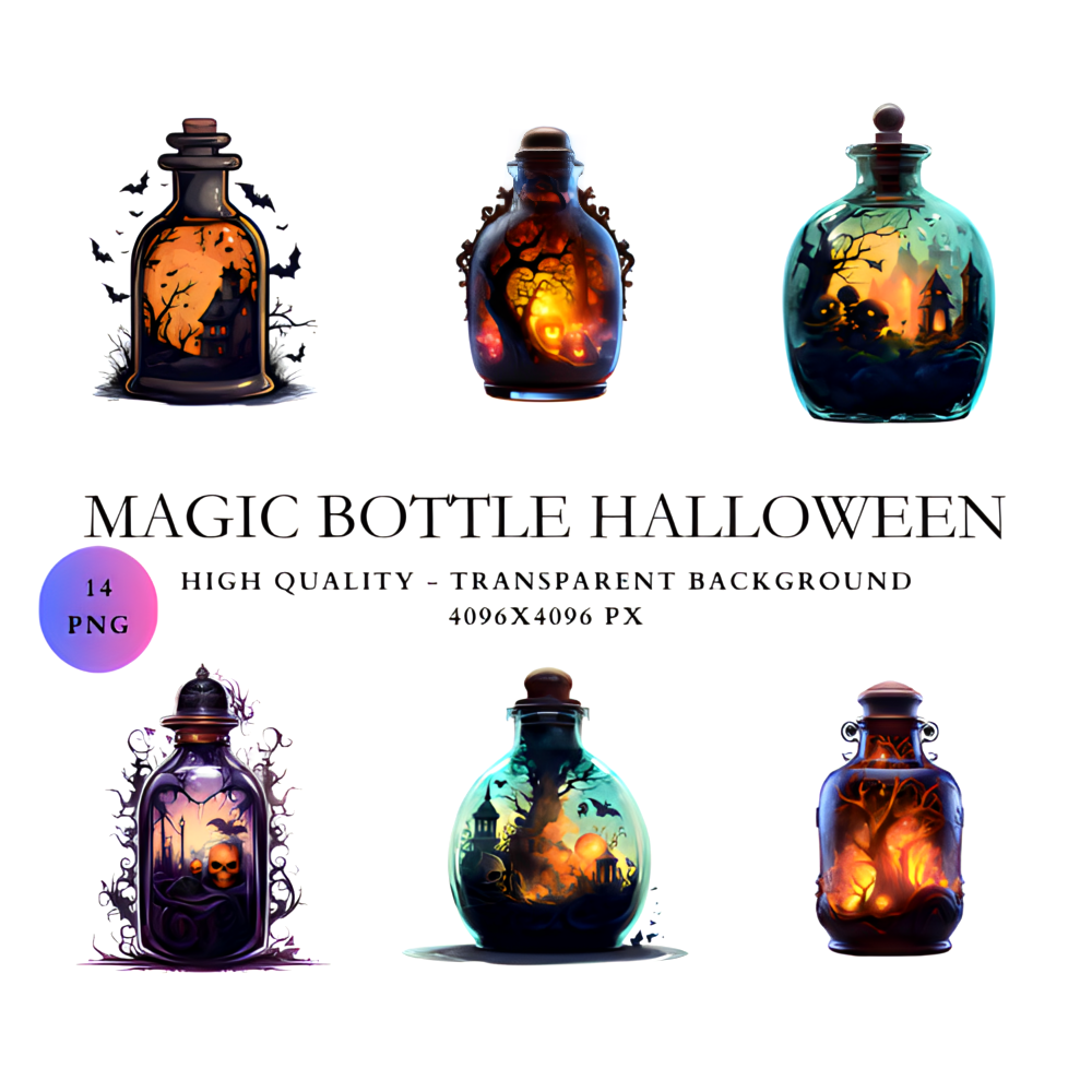 Magic Bottle Halloween Clipart - gothic magic potion bottles | Inspire ...