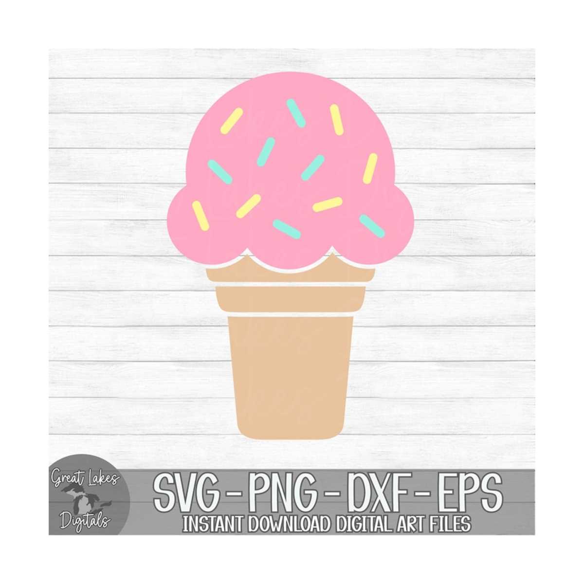 Ice Cream- Instant Digital Download - svg, png, dxf, and eps | Inspire ...