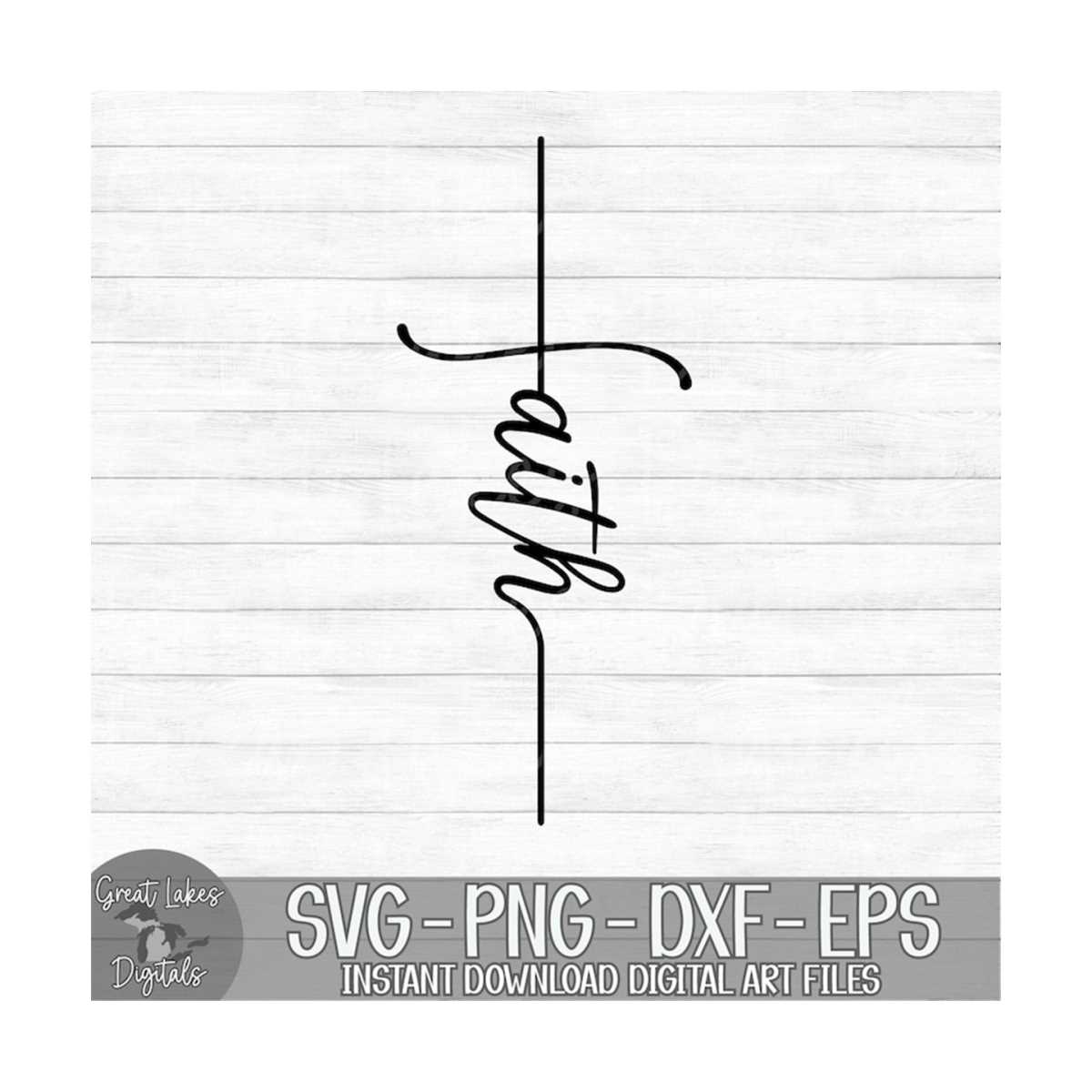 Faith Cross - Instant Digital Download - svg, png, dxf, and | Inspire ...