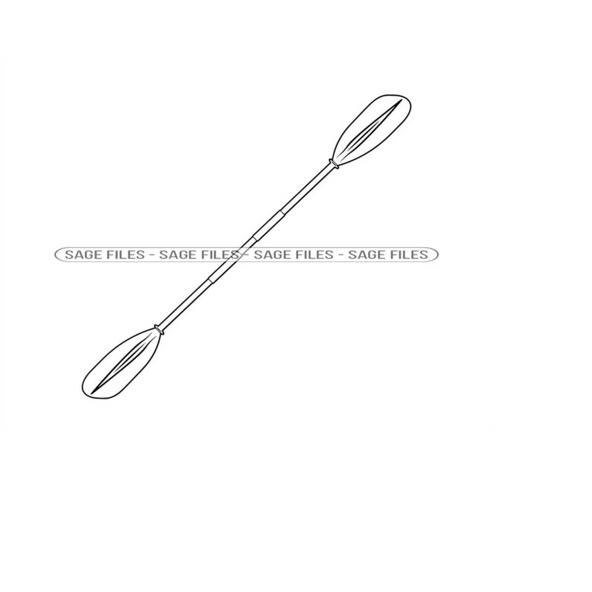 Kayak Paddle Outline 2 SVG, Kayak Paddle SVG, Kayaking Svg, | Inspire ...