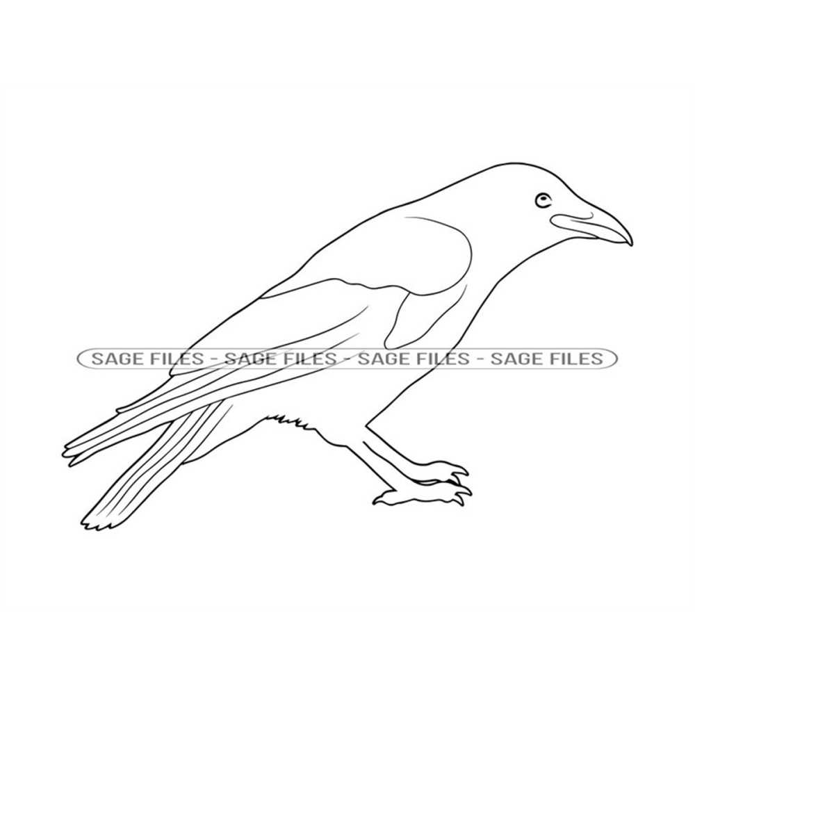 Raven Outline SVG, Raven SVG, Crow Svg, Raven Clipart, Raven - Inspire ...