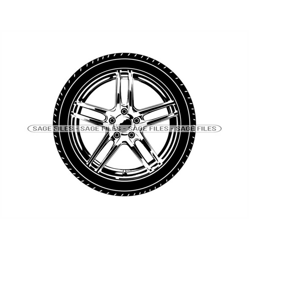Wheel 7 SVG, Wheel Svg, Car Tire Svg, Wheel Clipart, Wheel F | Inspire ...