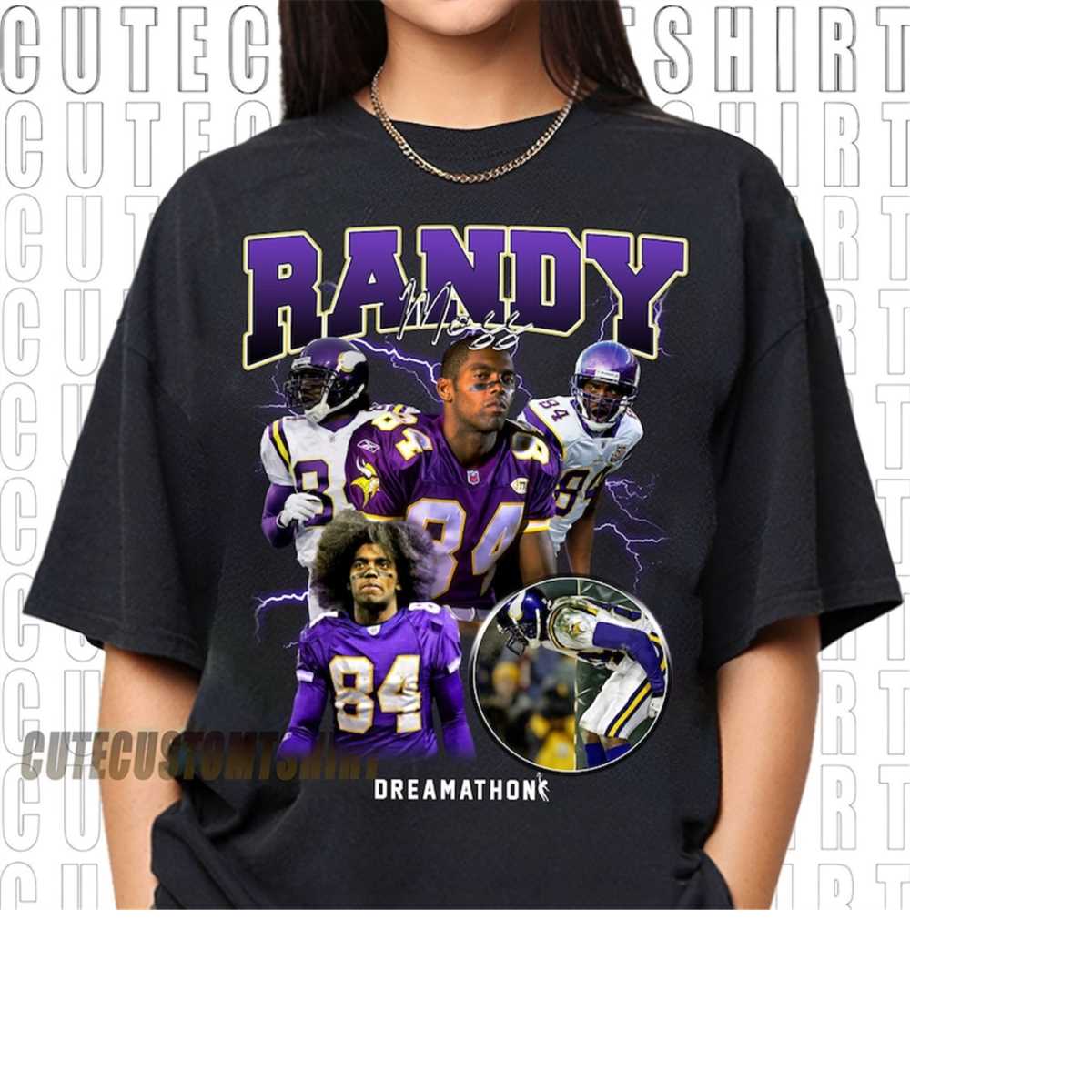 Vintage 90s Graphic Style Randy Moss T-Shirt, Randy Moss Tee | Inspire ...