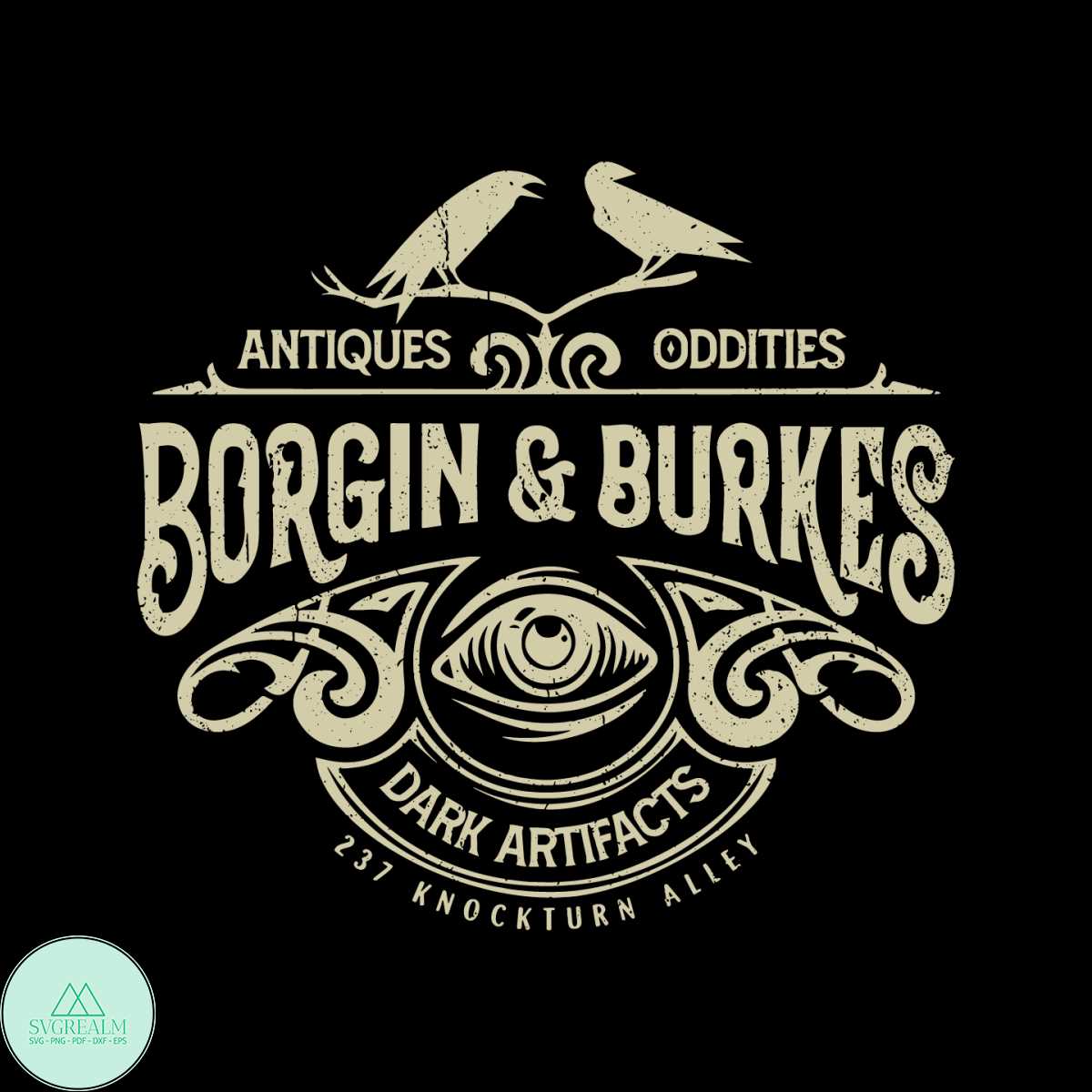 Vintage Borgin And Burkes Dark Artifacts SVG Cricut File | Inspire Uplift