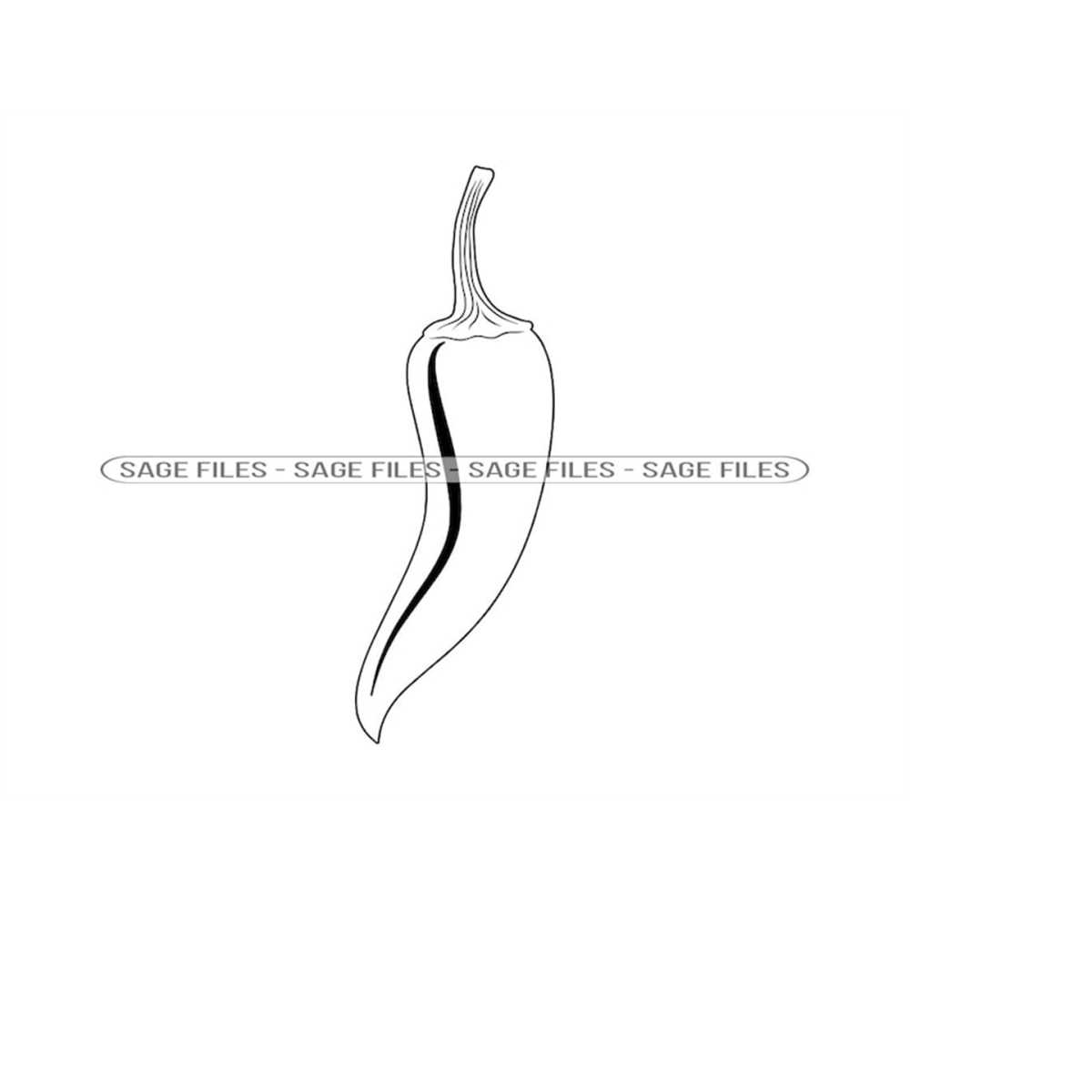 Chili Pepper Outline SVG, Hot Pepper Svg, Spicy Svg, Chili P - Inspire ...