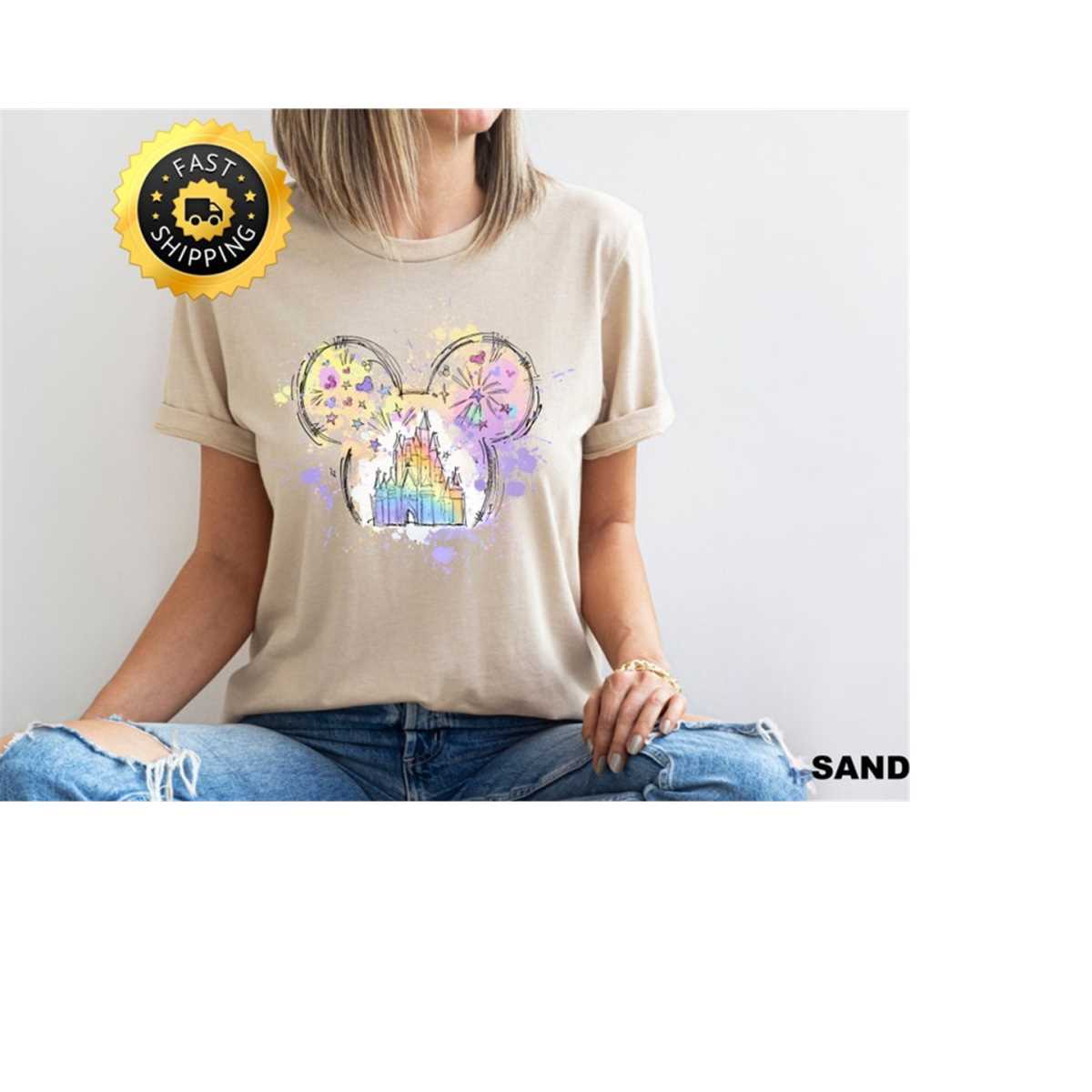 Disney Watercolor Castle Shirt, Mickey Castle Shirt, Disney | Inspire ...